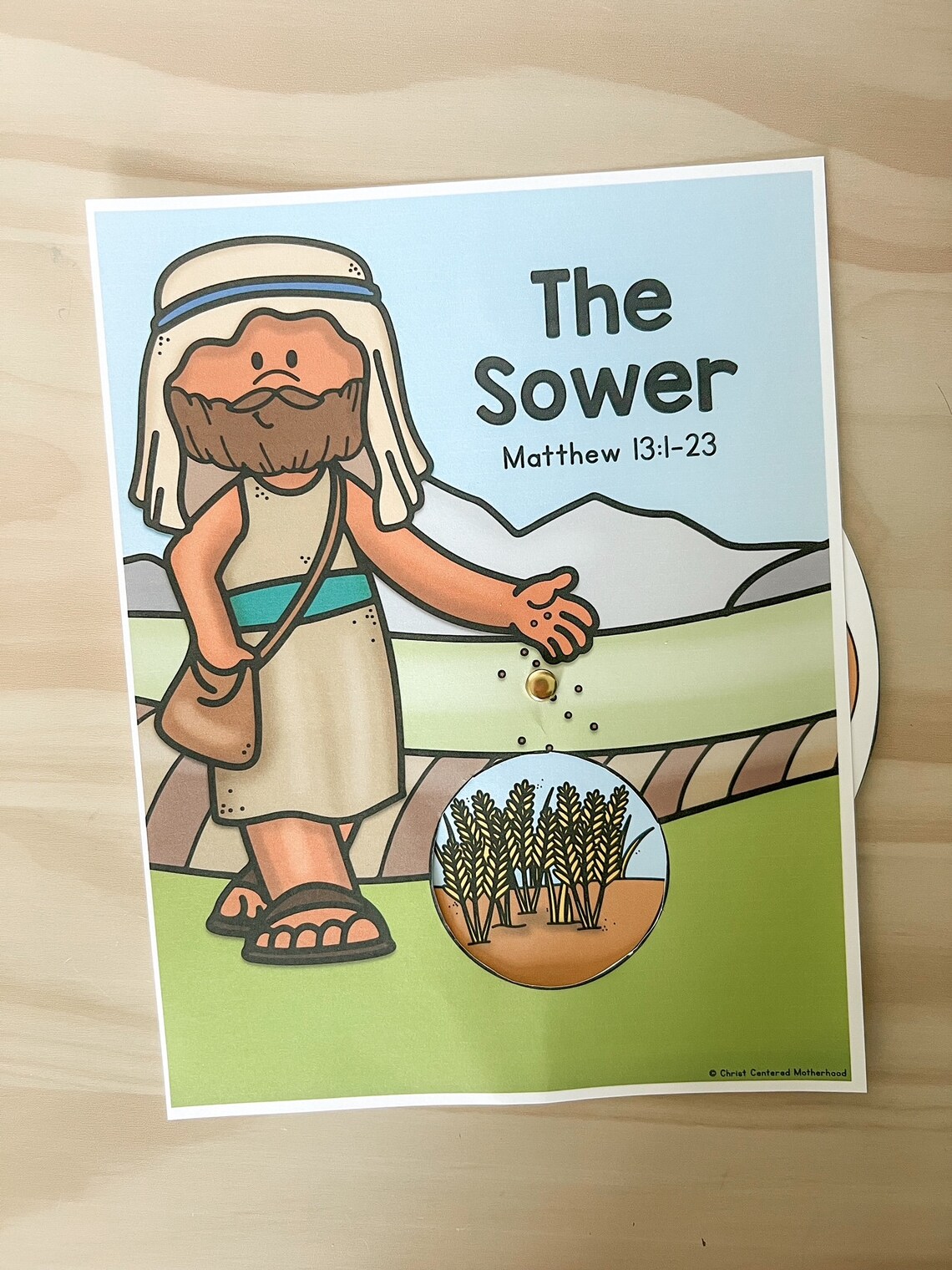 The Sower Parable of Jesus Craft Spinner Activity for Kids Homeschool ...