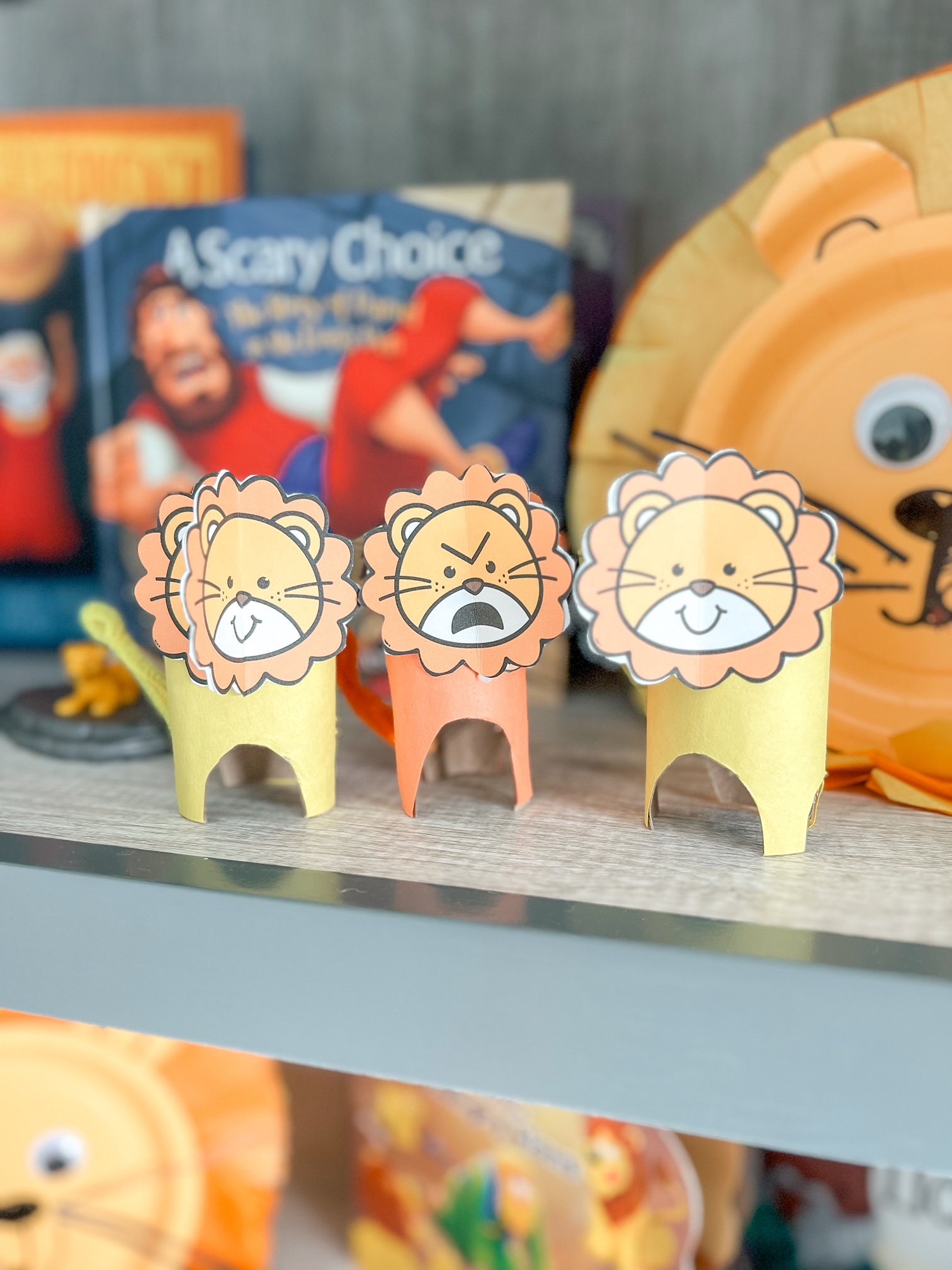 Daniel and the Lions' Den Bible Story Retelling Craft for Church or ...