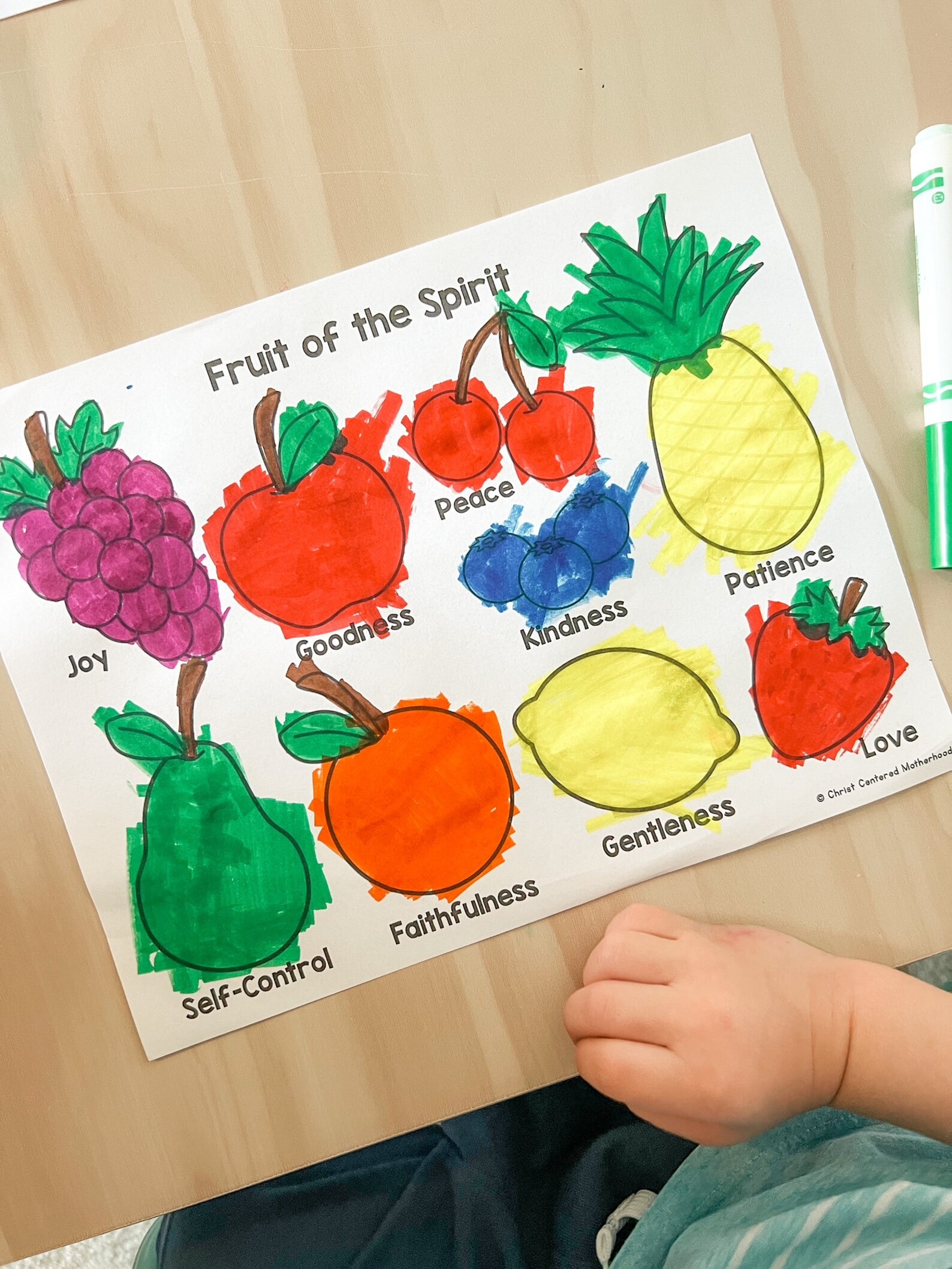 Fruit of the Spirit Fruit Loop Snack Mat Activity English AND Spanish ...