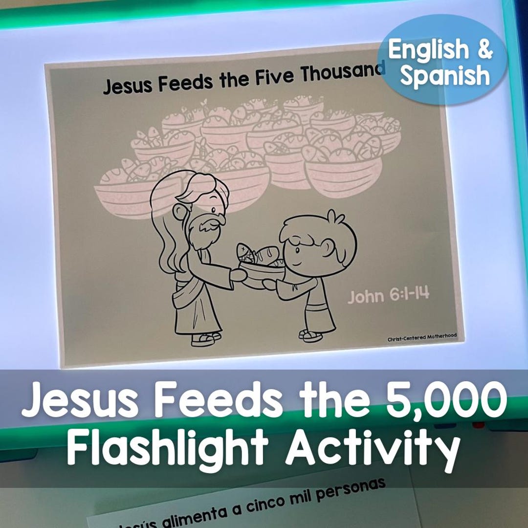 Jesus Feeds the Five Thousand Miracle Flashlight Activity Sunday School ...