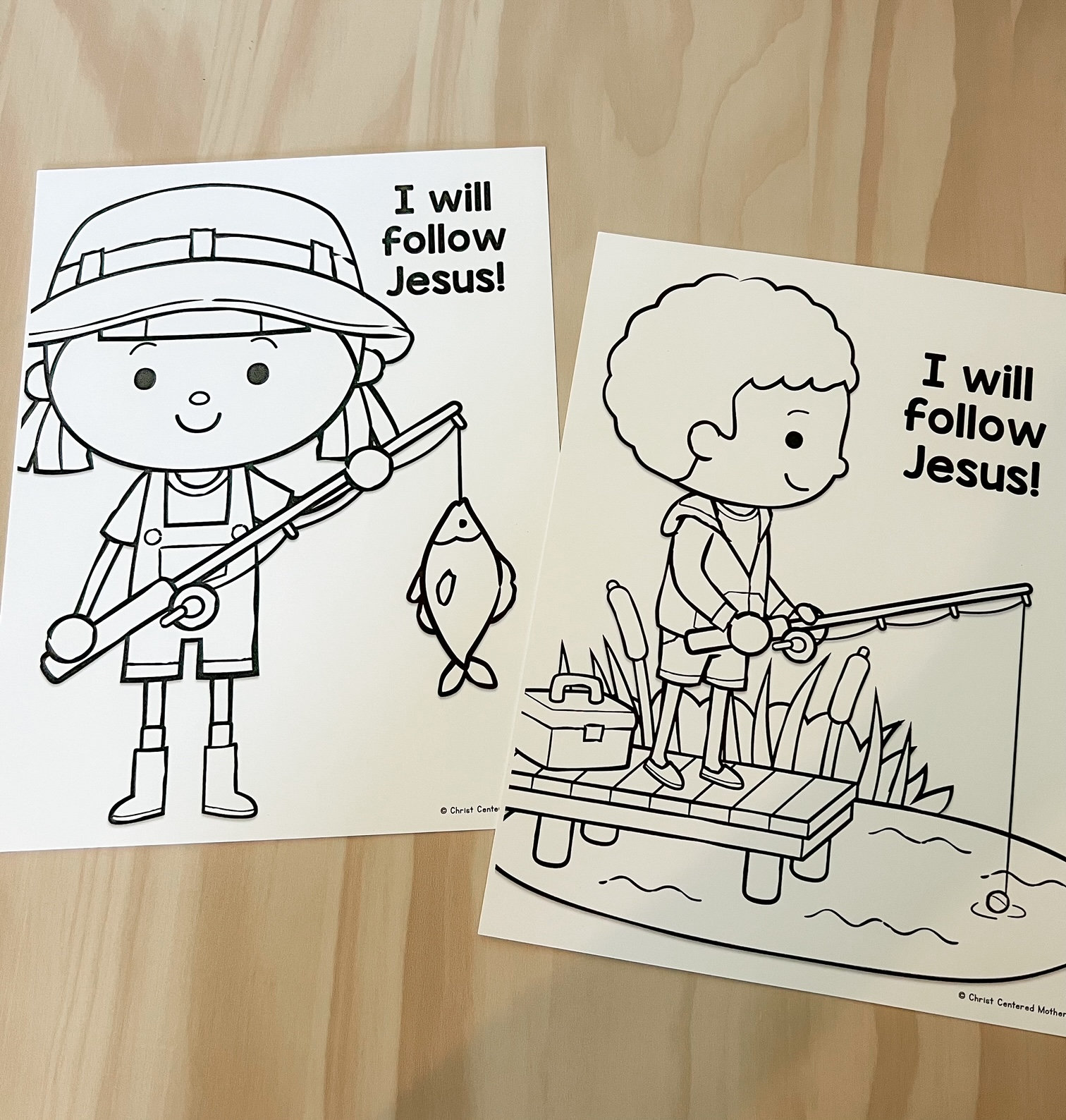 Fishers of Men Coloring Pages & Memory Verse Activity NIV ESV KJV - Etsy