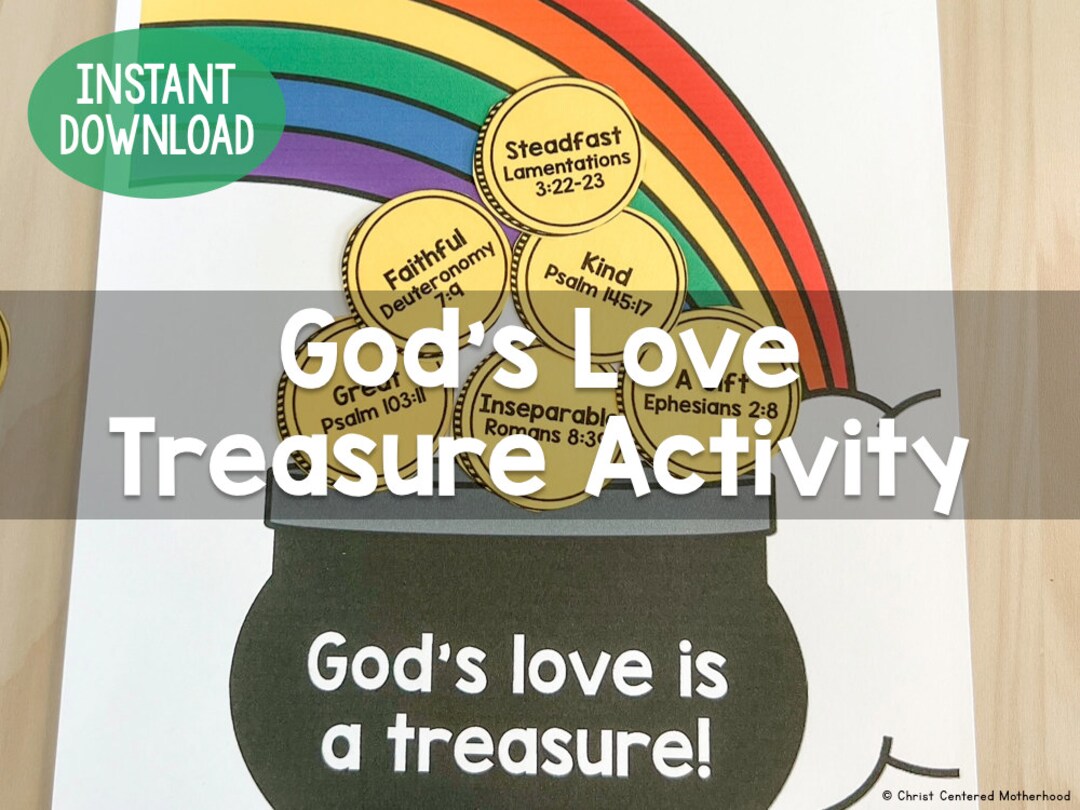 God's Love is a Treasure Activity and Coloring Page Perfect for St ...