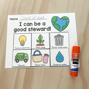 Faith-based Earth Day Booklet & Cut and Paste Activity for Church and ...