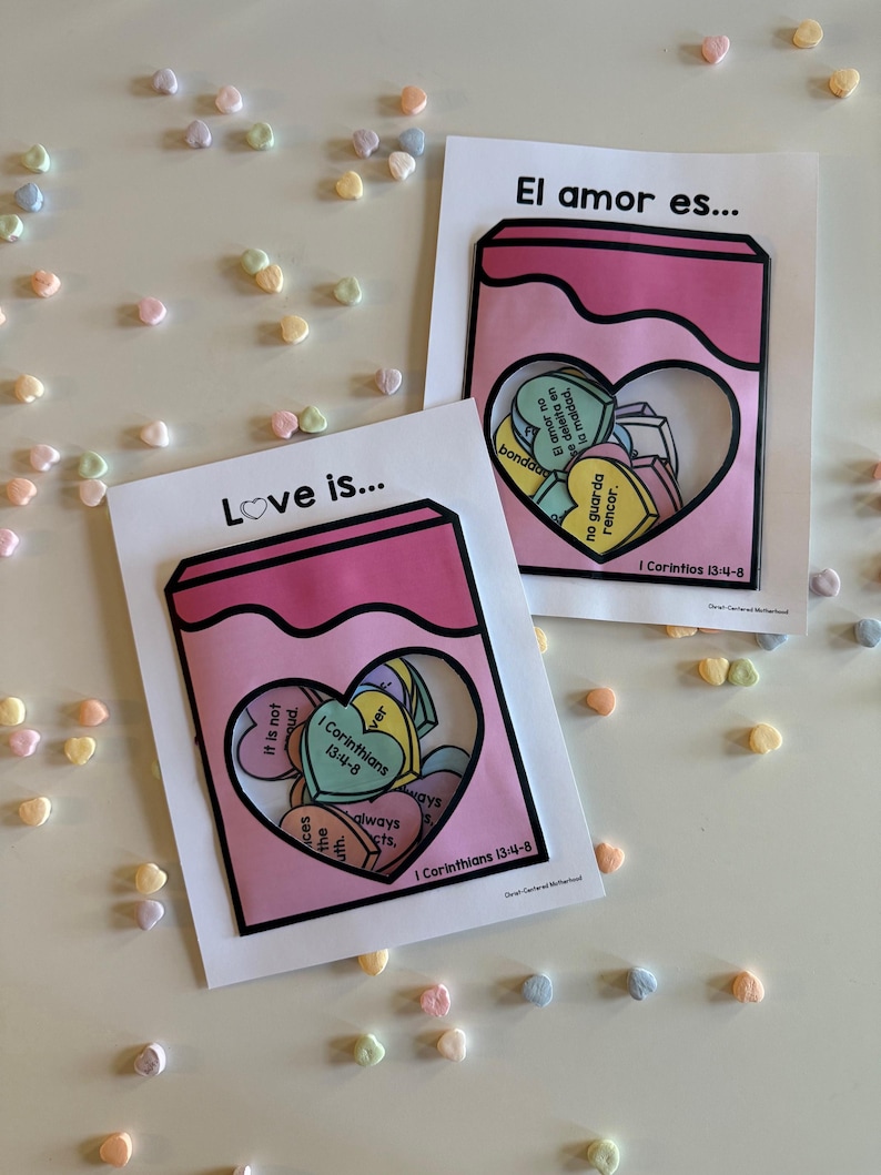 Love Is...1 Corinthians 13:4-8 Memory Verse Activity Bible Verse ...