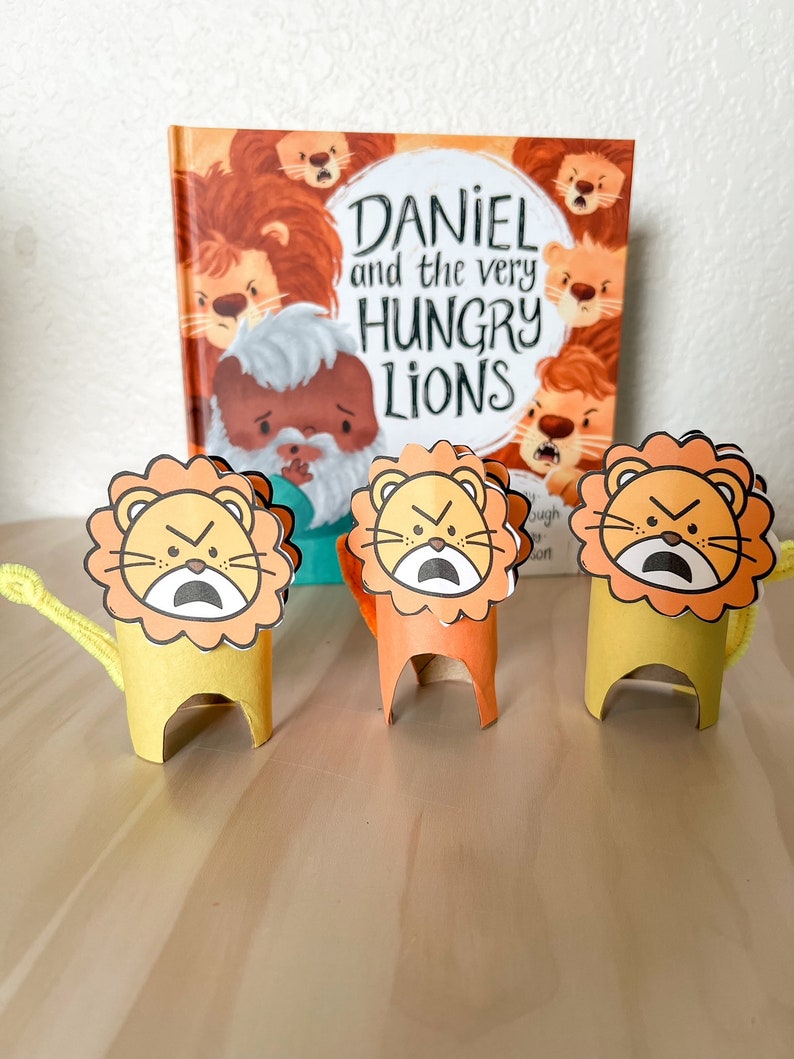 Daniel and the Lions' Den Bible Story Retelling Craft for Church or ...