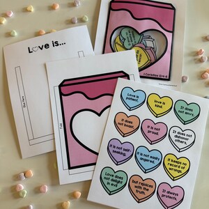 Love Is...1 Corinthians 13:4-8 Memory Verse Activity Bible Verse ...
