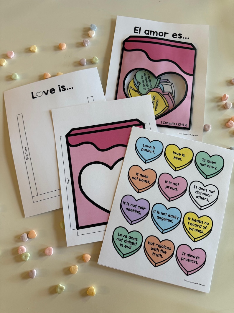 Love Is...1 Corinthians 13:4-8 Memory Verse Activity Bible Verse ...