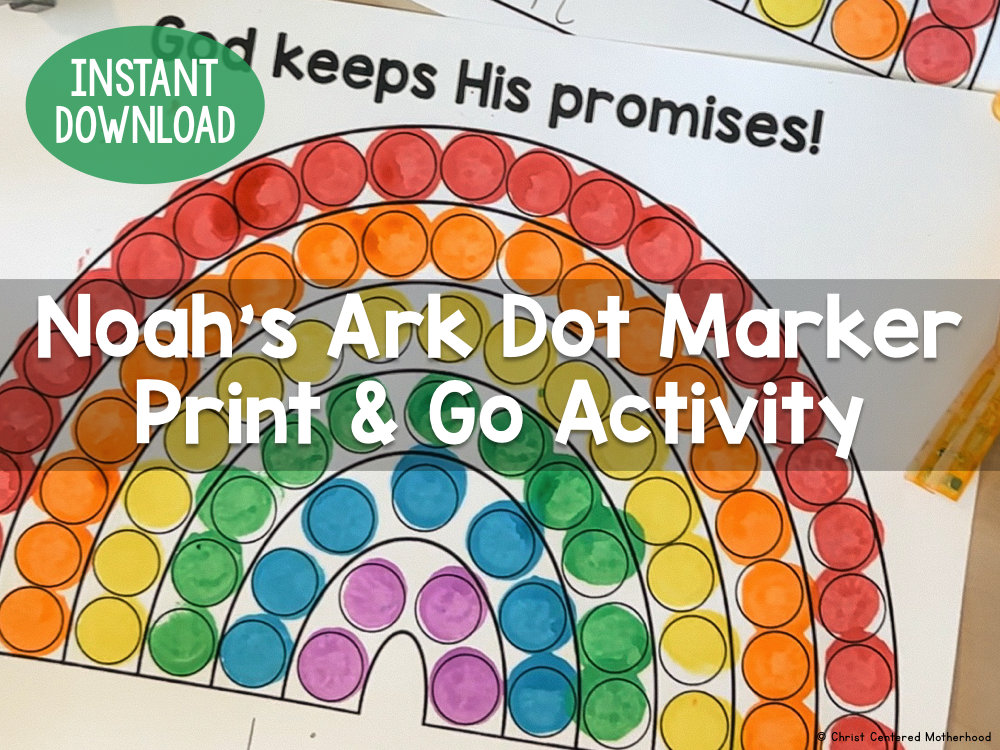 Noah's Ark Rainbow Promise Dot Marker Activity - Etsy
