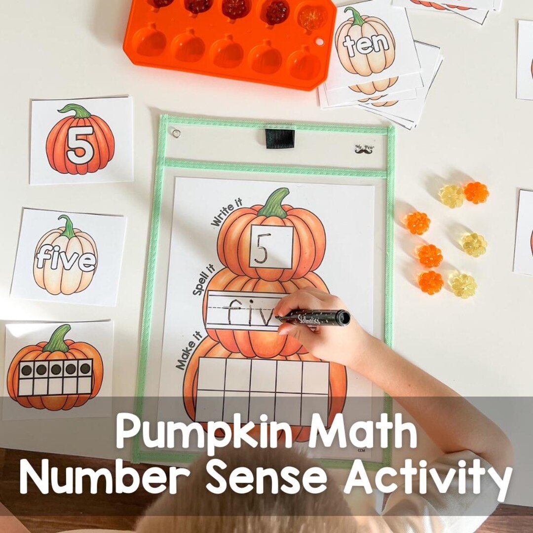 Numbers 0-20 Pumpkin Math Activity for Fall Number Sense Cards, Dry ...
