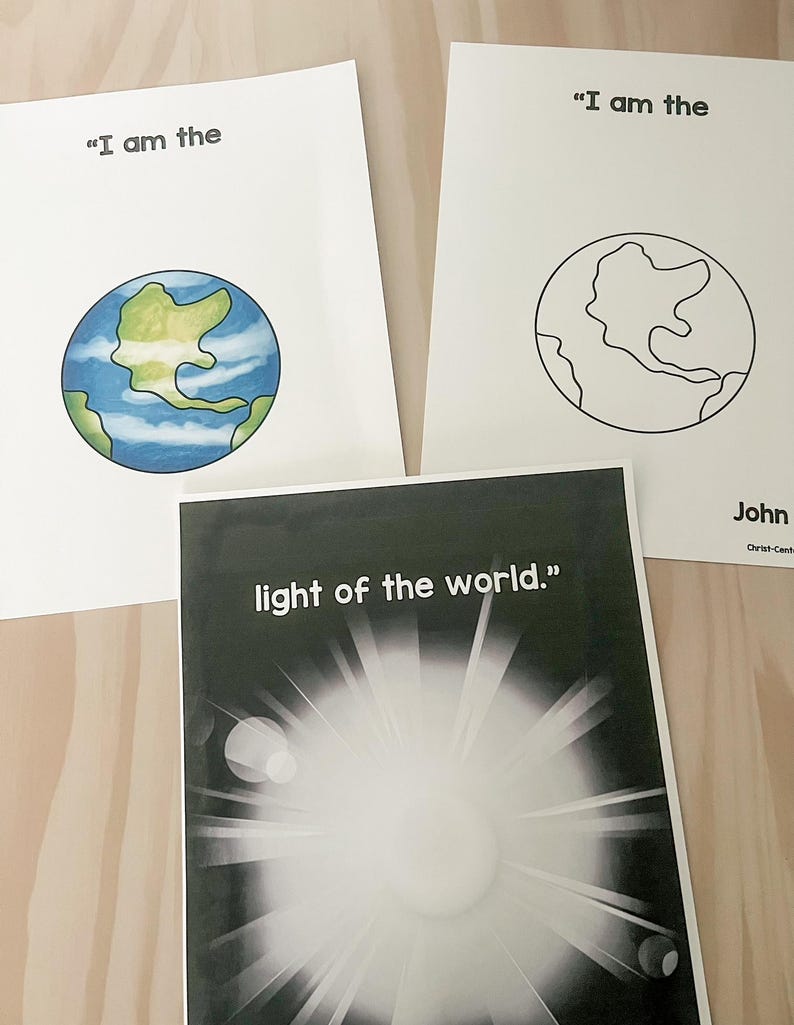 Jesus Light of the World Flashlight Activity English AND Spanish Sunday ...