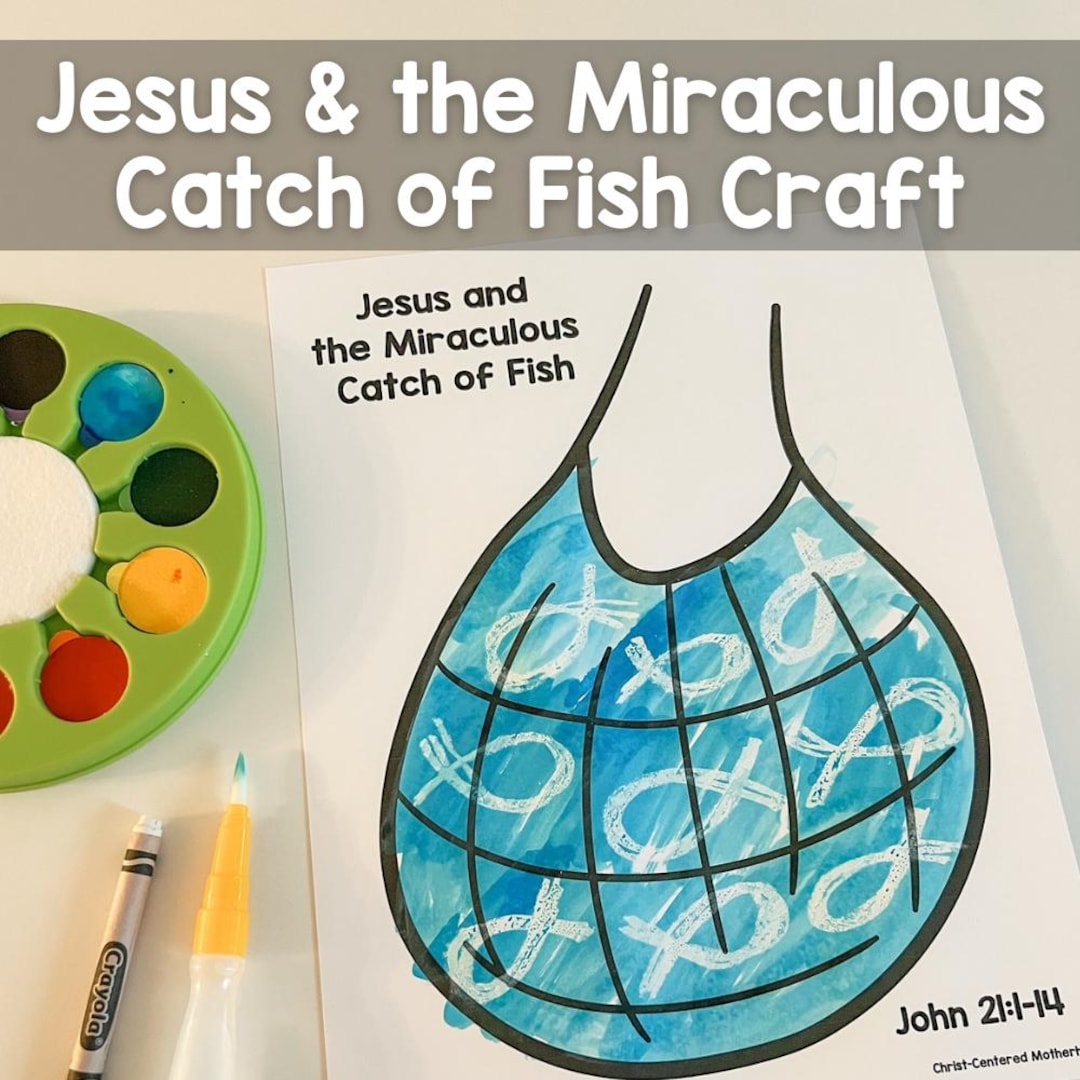 Jesus and the Miraculous Catch of Fish Craft John 21:1-14 English ...