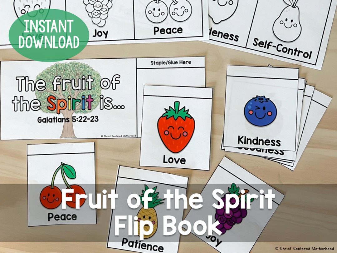 Fruit of the Spirit Galatians 5 Flip Book Activity Print and Go - Etsy