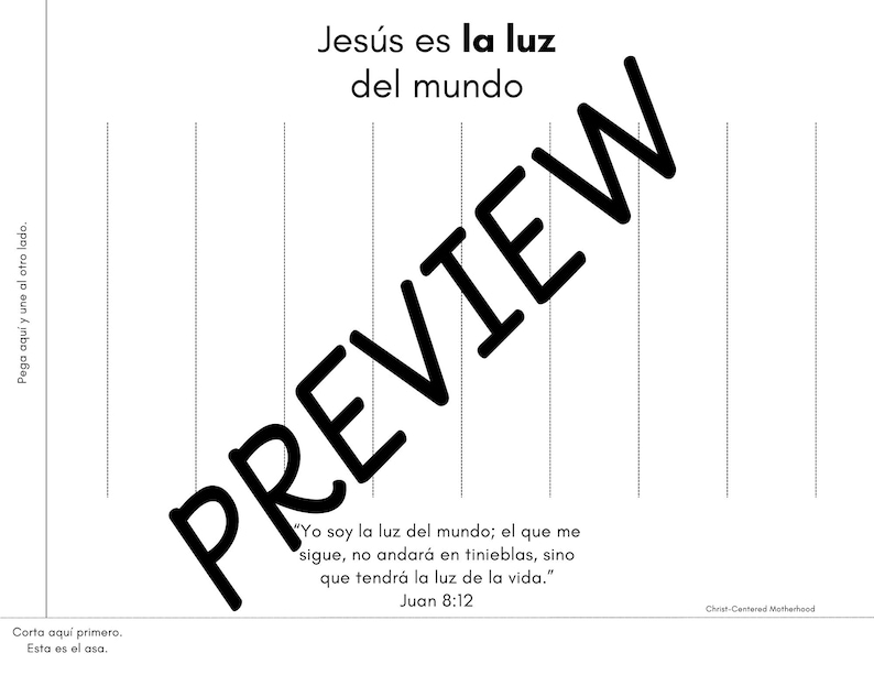 Jesus is the Light of the World John 8:12 Paper Lantern Craft Sunday ...