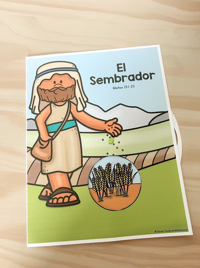 The Sower Parable of Jesus Craft Spinner Activity for Kids Homeschool ...