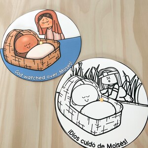 Birth of Moses Exodus Bible Story Spinner for Church Sunday School ...