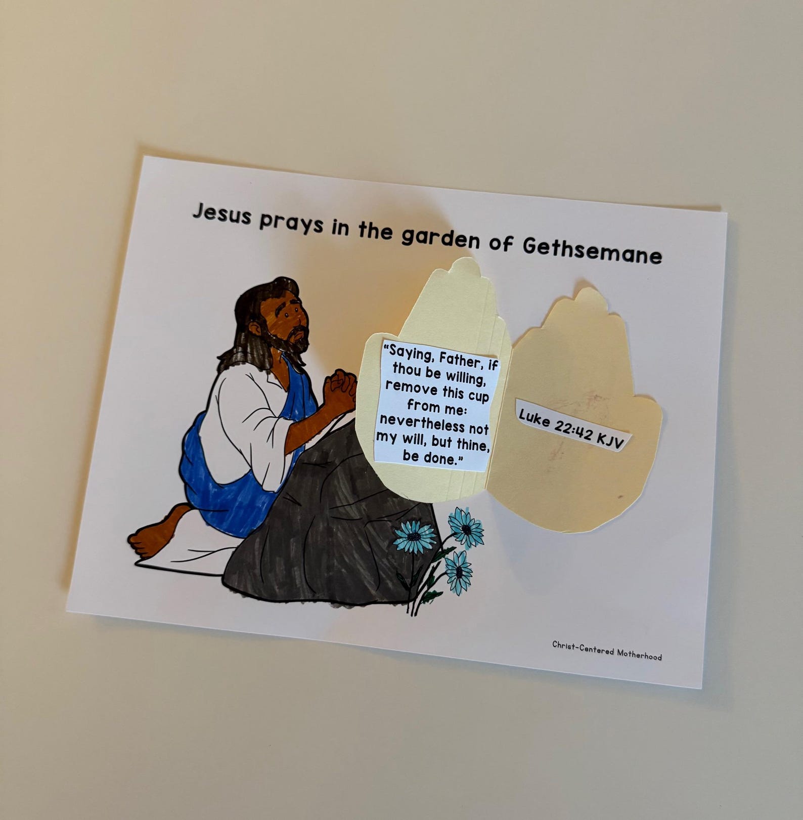 Jesus' Garden of Gethsemane Prayer Easter Craftivity for Church or Home ...