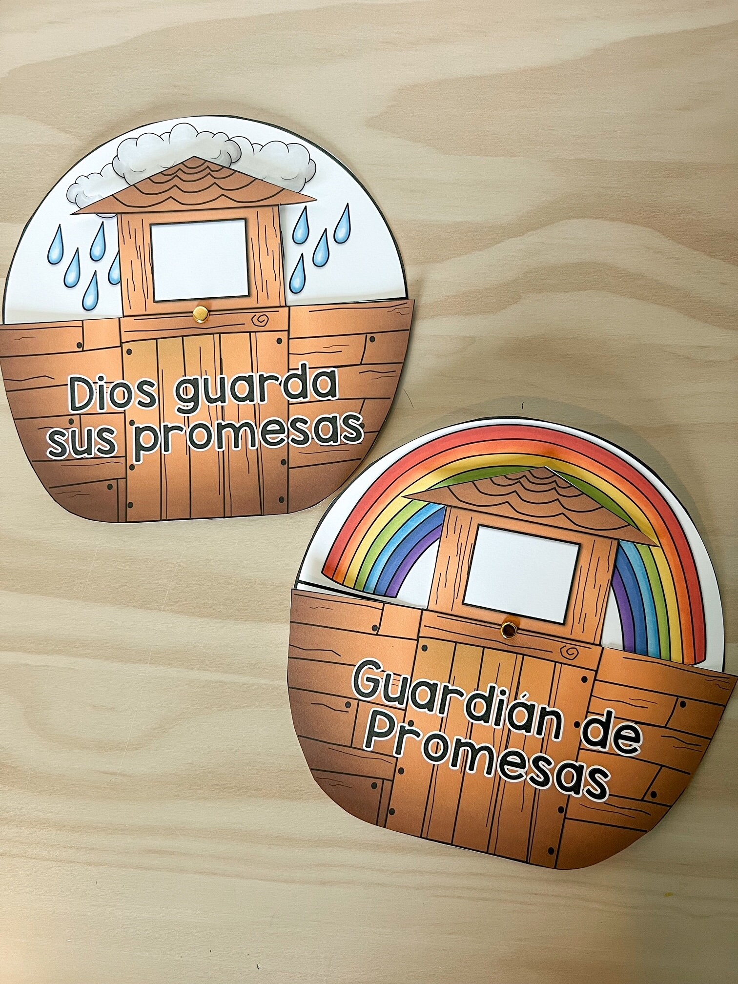 Noah's Ark Bible Story Rainbow Spinner for Retelling Perfect Craft for ...