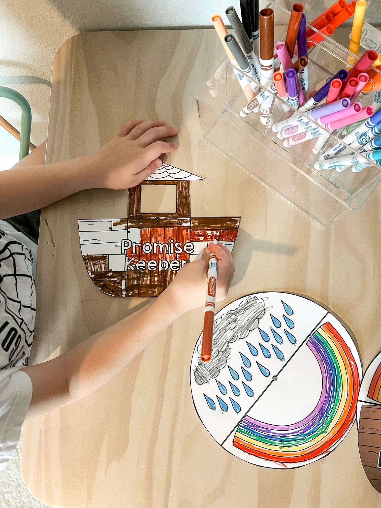 Noah's Ark Bible Story Rainbow Spinner for Retelling Perfect Craft for ...