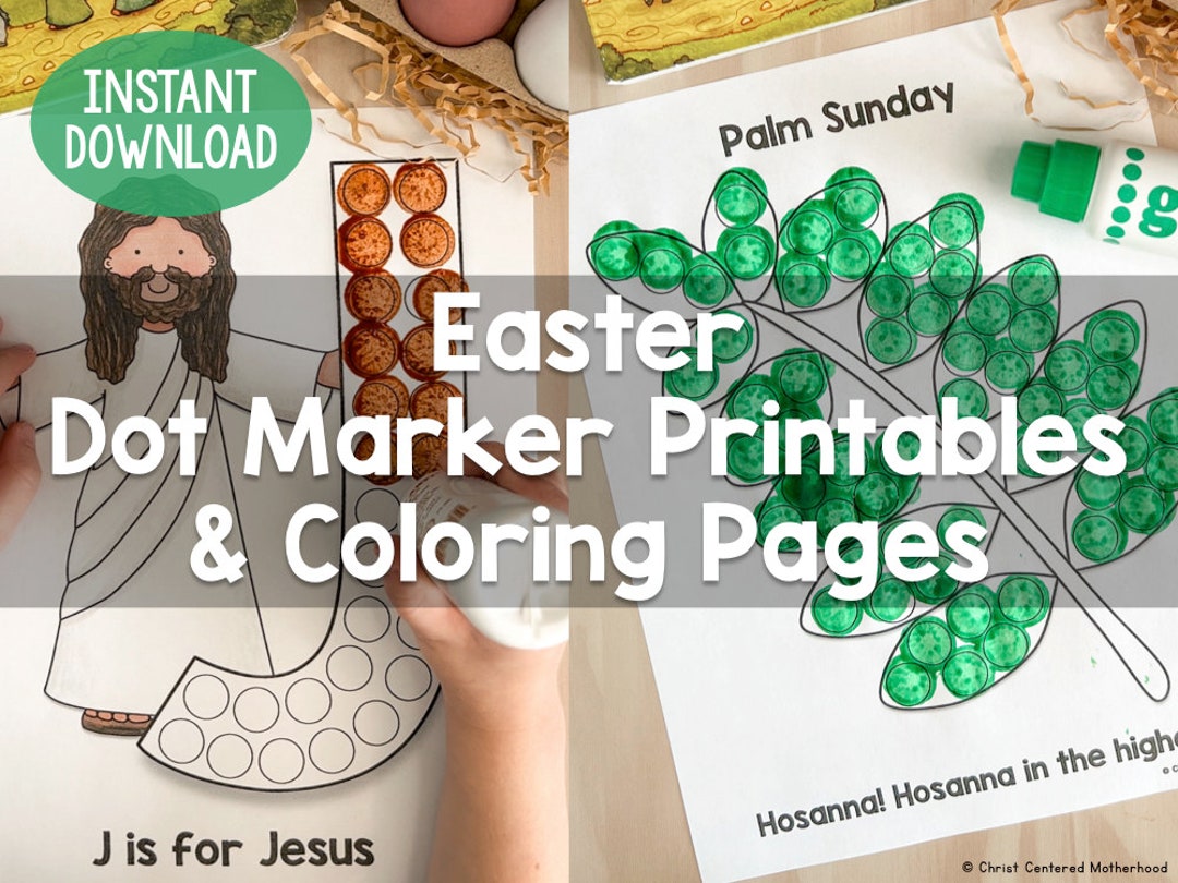 Easter Holy Week Dot Marker Printables and Coloring Pages - Etsy