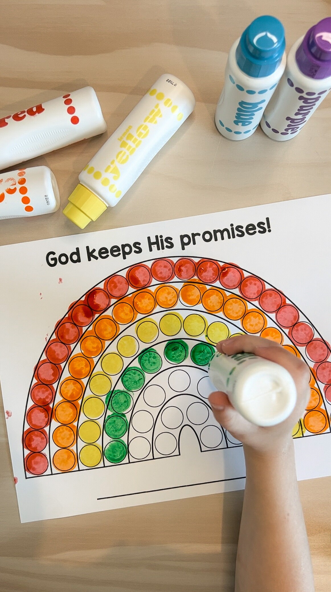 Noah's Ark Rainbow Promise Dot Marker Activity - Etsy