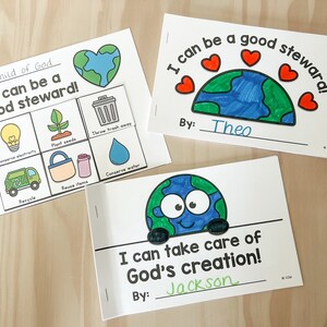 Faith-based Earth Day Booklet & Cut and Paste Activity for Church and ...