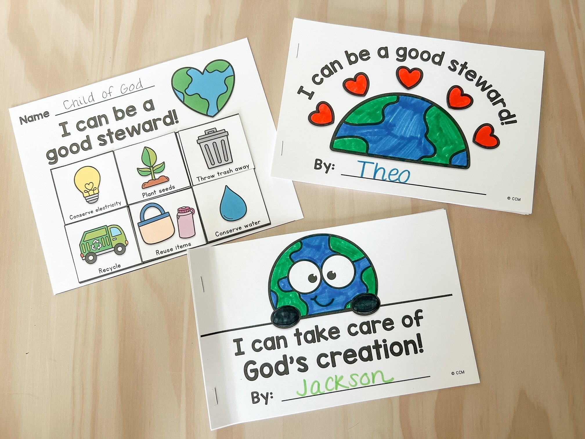 Faith-based Earth Day Booklet & Cut and Paste Activity for Church and ...