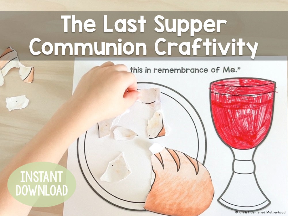 The Last Supper Communion Craft/activity for Kids Easter Sunday School ...