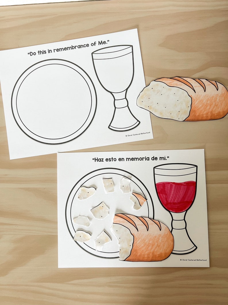 The Last Supper Communion Craft/activity for Kids Easter Sunday School ...