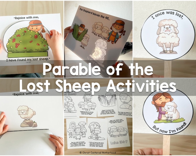 The Parable of the Lost Sheep Craft for Kids, Jesus Leaves the 99 Bible ...