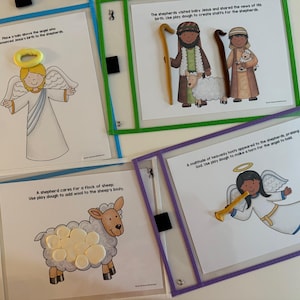 Birth of Jesus - Christmas Story Play Dough Mats Bible Activity for ...