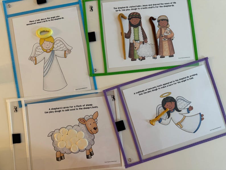 Birth of Jesus - Christmas Story Play Dough Mats Bible Activity for ...