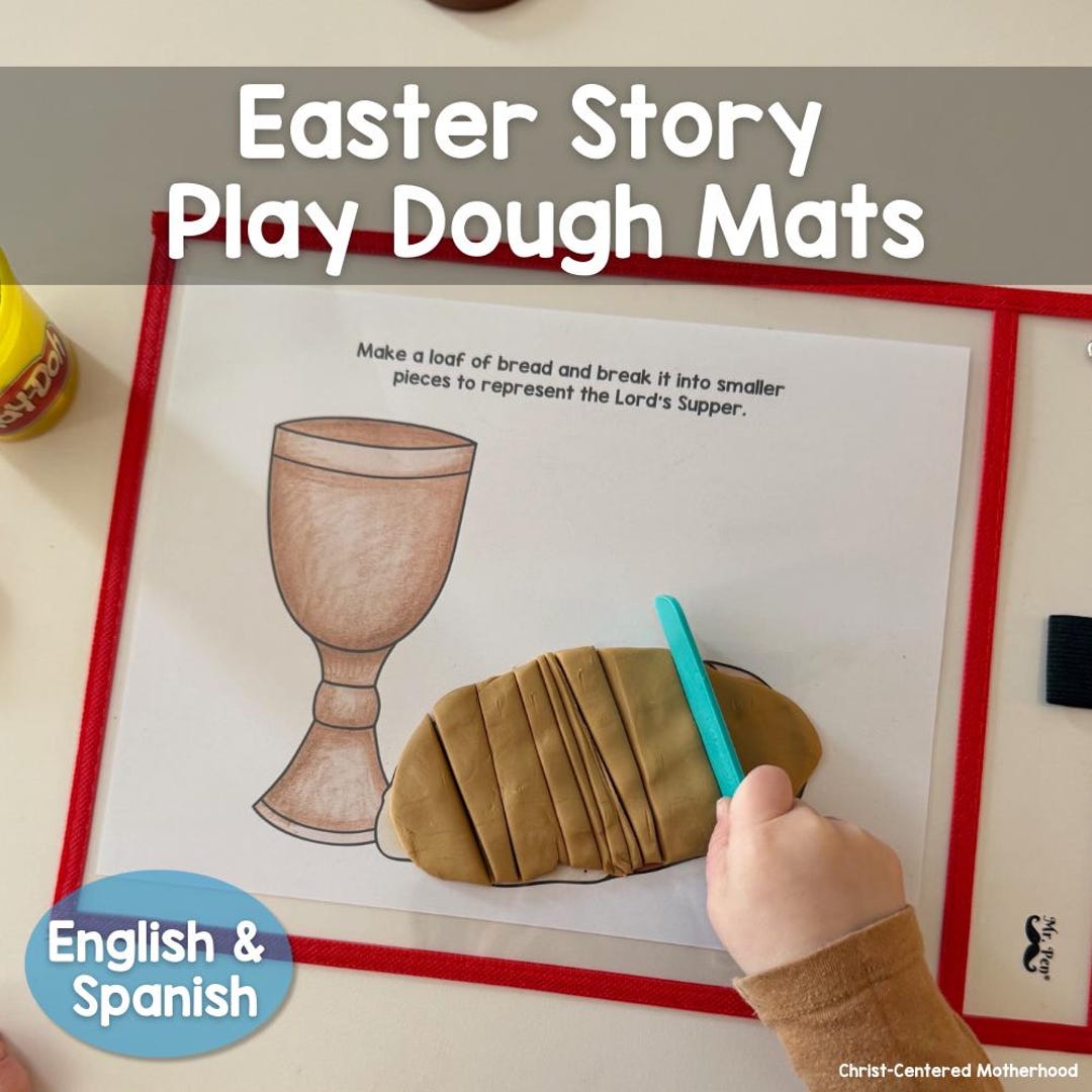 Easter Holy Week Playdough Mats Tactile Sensory Learning Church Sunday ...