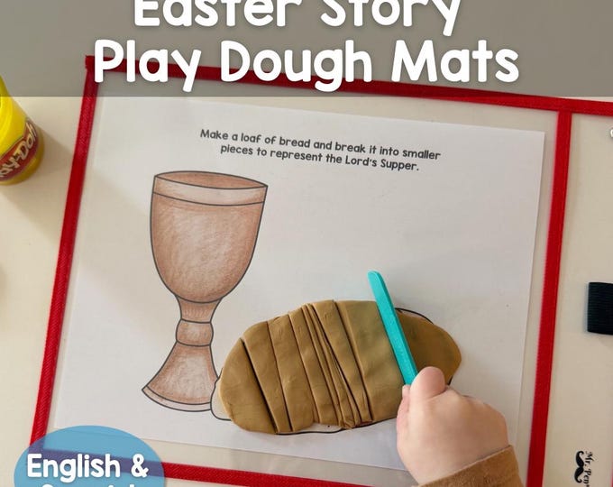 Easter Holy Week Playdough Mats Tactile Sensory Learning Church Sunday ...