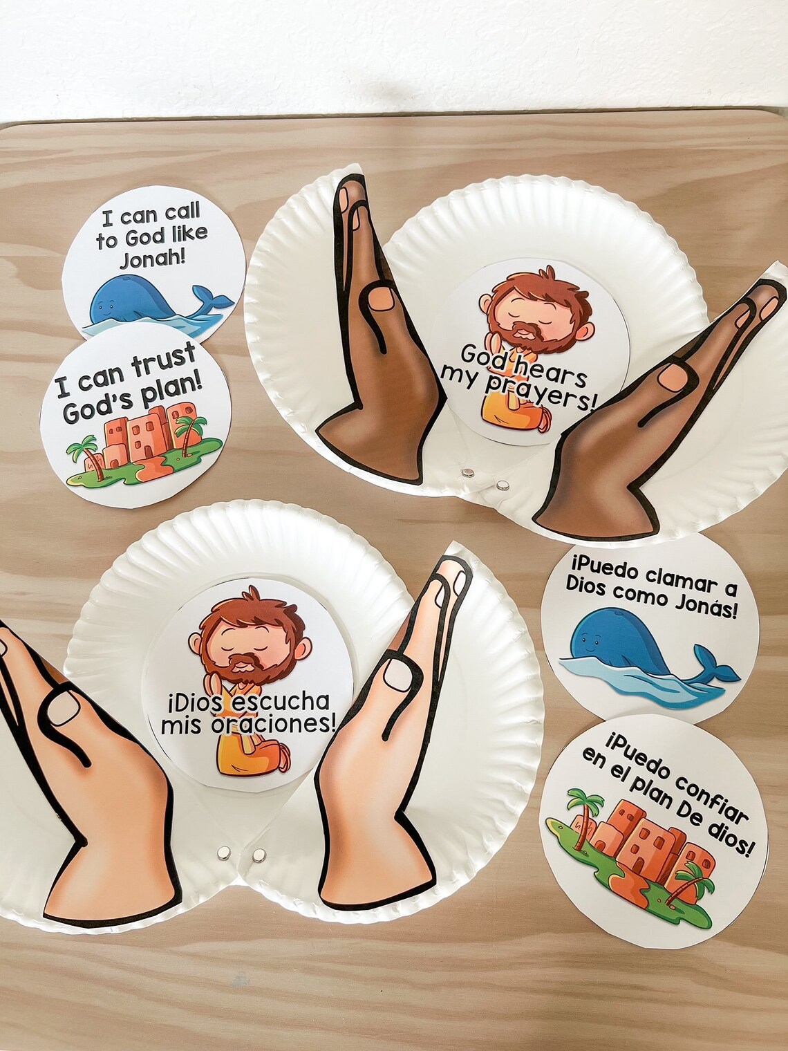 Jonah and the Big Fish/whale Bible Prayer Craft Printable English AND ...