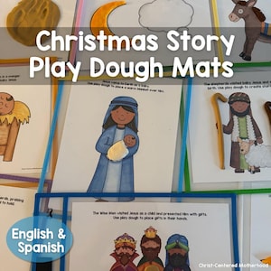 Birth of Jesus - Christmas Story Play Dough Mats Bible Activity for ...
