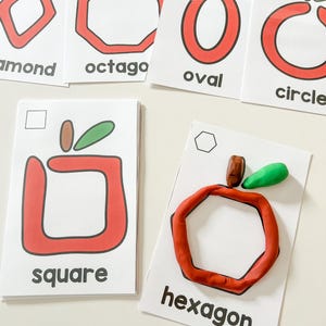 Learning Shapes Apple Play Dough Mats for Fall & Back to School Digital ...