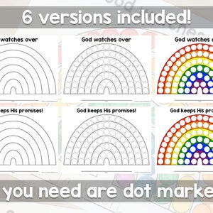 Noah's Ark Rainbow Promise Dot Marker Activity - Etsy