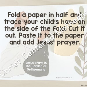 Jesus' Garden of Gethsemane Prayer Easter Craftivity for Church or Home ...