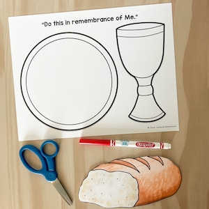 The Last Supper Communion Craft/activity for Kids Easter Sunday School ...