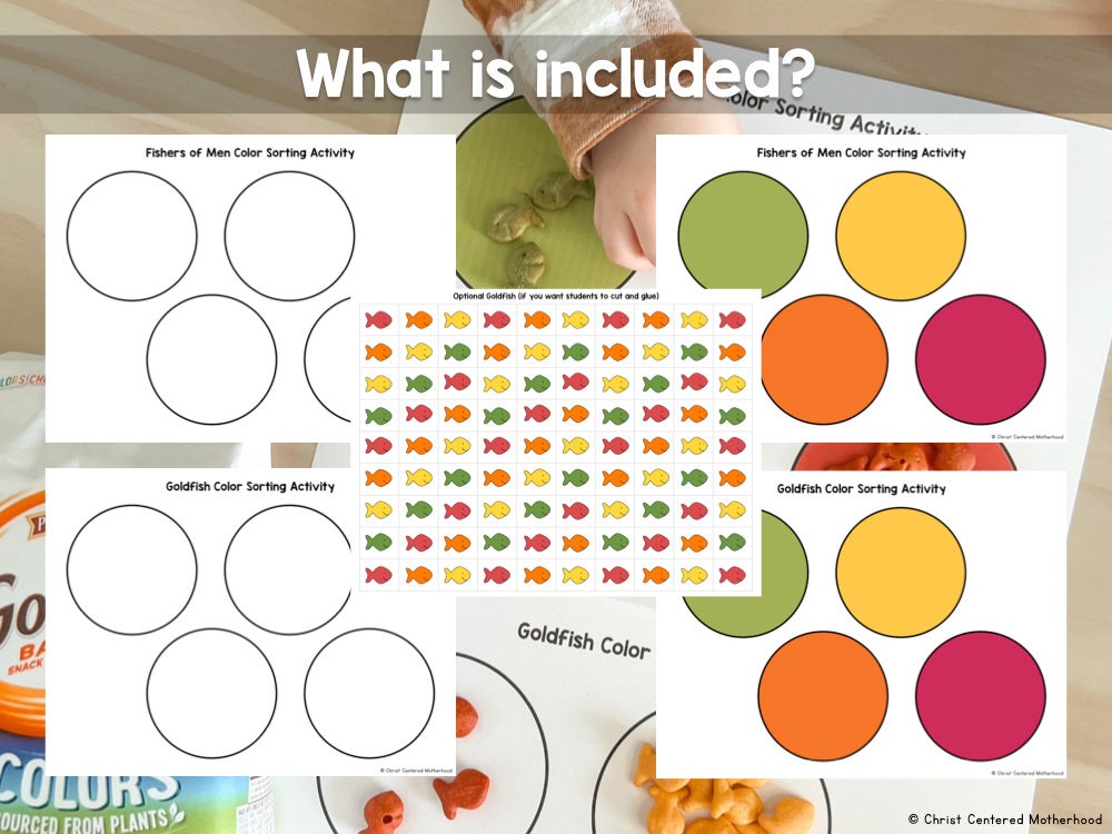 Rainbow Goldfish Color Sorting Activity - Etsy