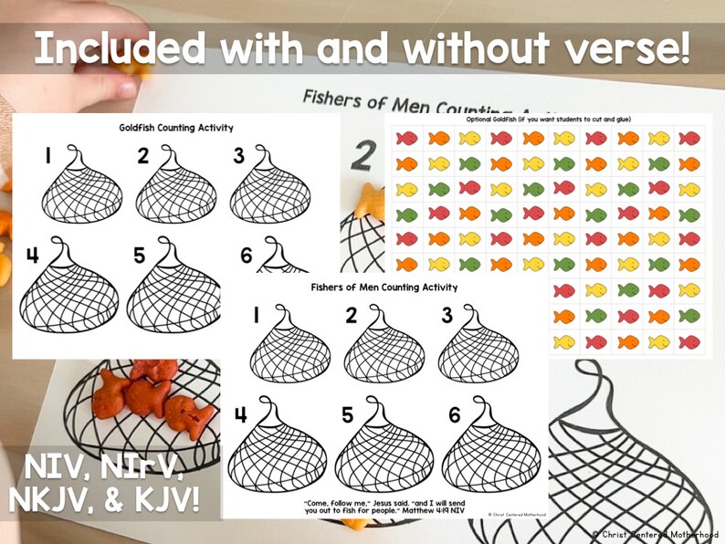 Fishers of Men Counting Activity With Rainbow Goldfish - Etsy