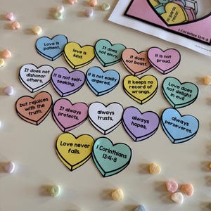 Love Is...1 Corinthians 13:4-8 Memory Verse Activity Bible Verse ...