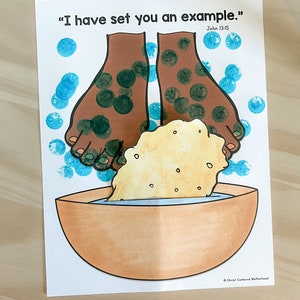 Serve Like Jesus Washing Feet Craftivity Perfect for Families and ...