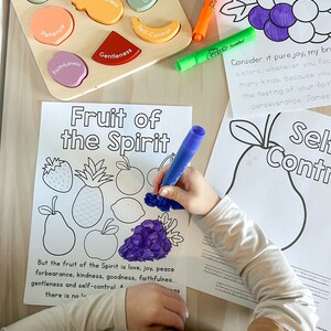 Fruit of the Spirit Galatians 5 Coloring and Memory Verse Tracing Pages ...