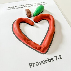 Psalm 17:8 and Proverbs 7 Apple Bible Verse Activity (play Dough Mat ...