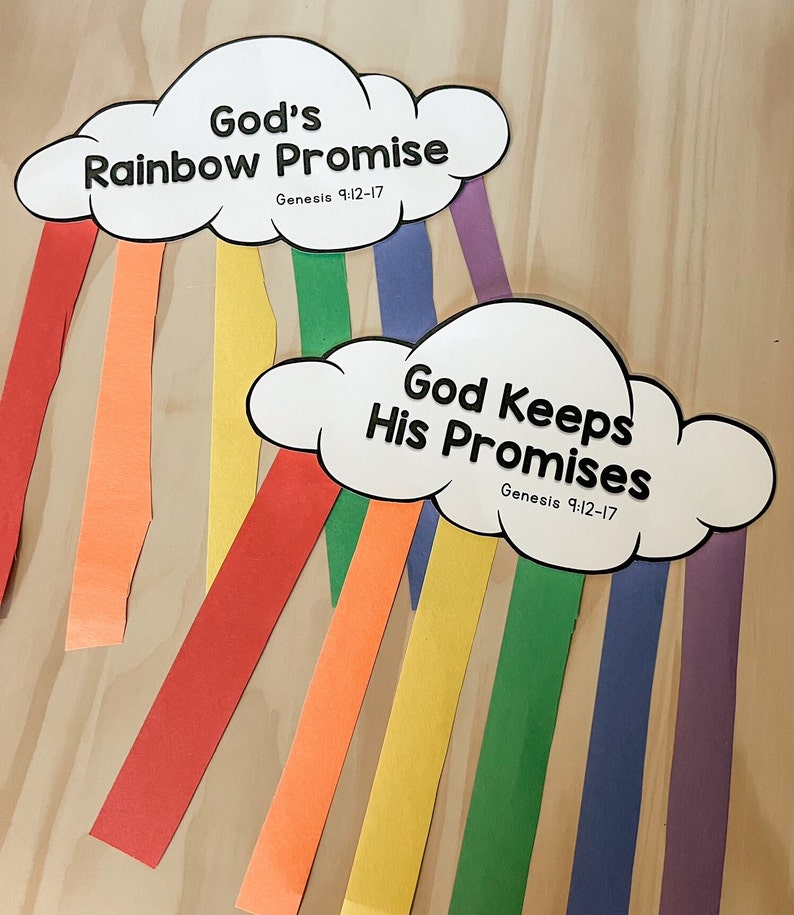 Noah's Ark Bible Story Rainbow Promise Craftivity Perfect for Families ...