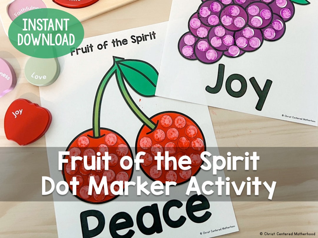 Fruit of the Spirit Galatians 5 Dot Marker Activity Pages Print & Go - Etsy