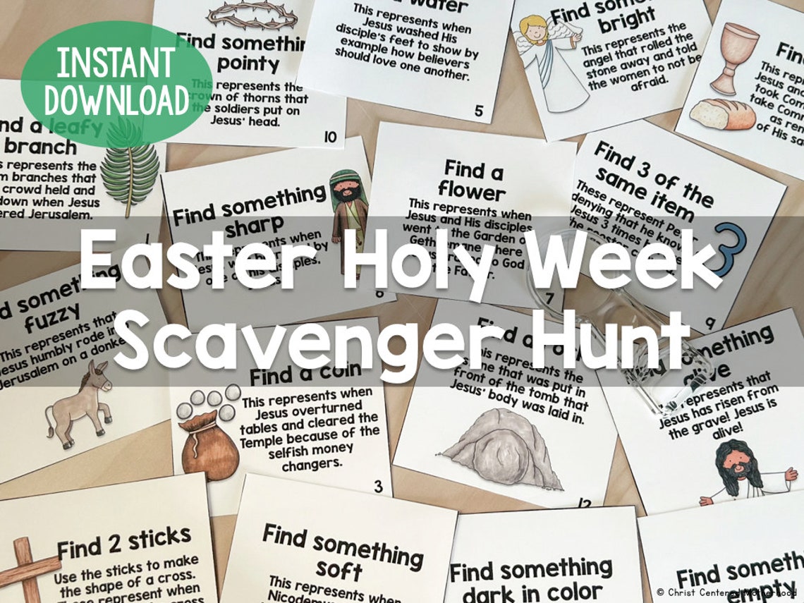 Easter Holy Week Scavenger Hunt for Kids Great for Sunday - Etsy