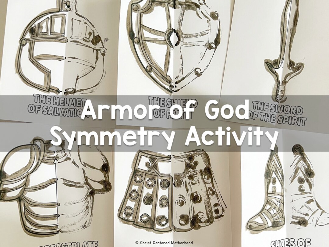 Armor of God Interactive Symmetry Activity Math Sunday School Church ...