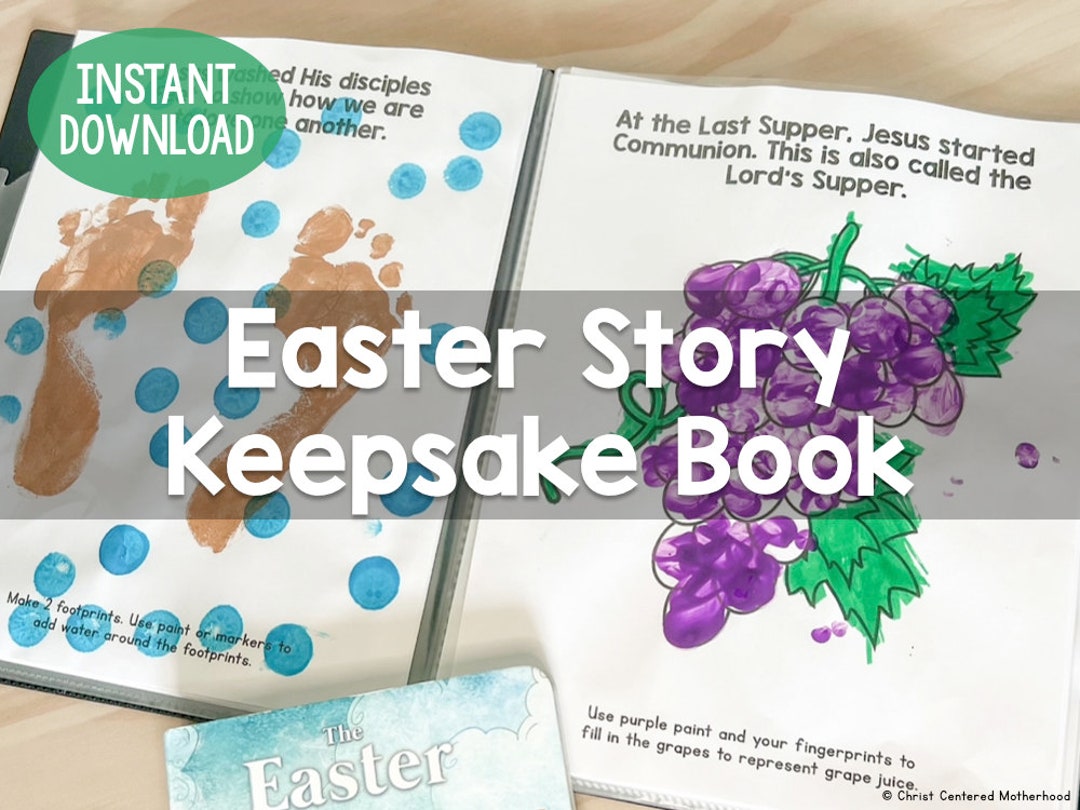 The Easter Story Handprint Keepsake Book for Kids (16 Pages!) - Etsy